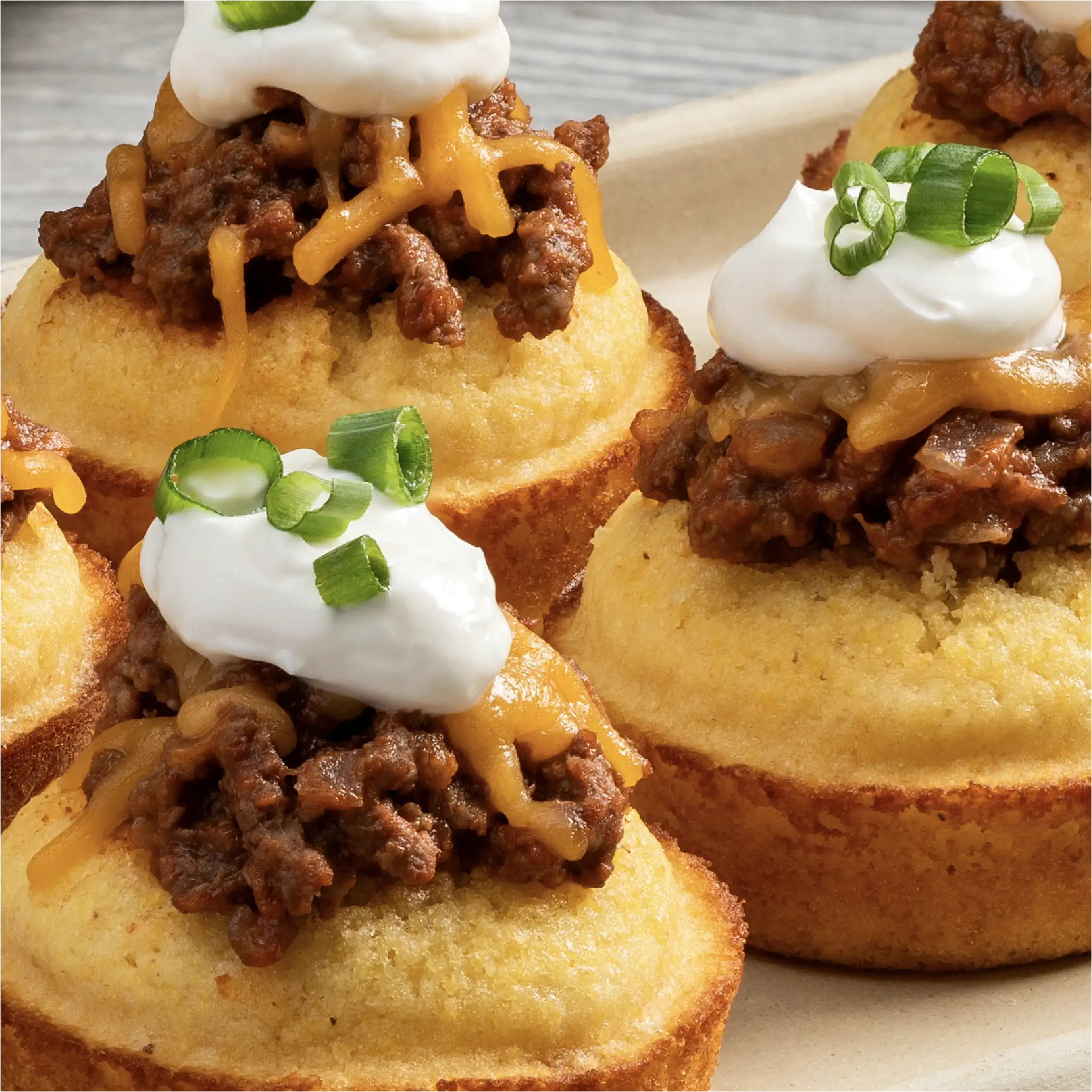 Sloppy Joe Cornbread Cups | Pioneer